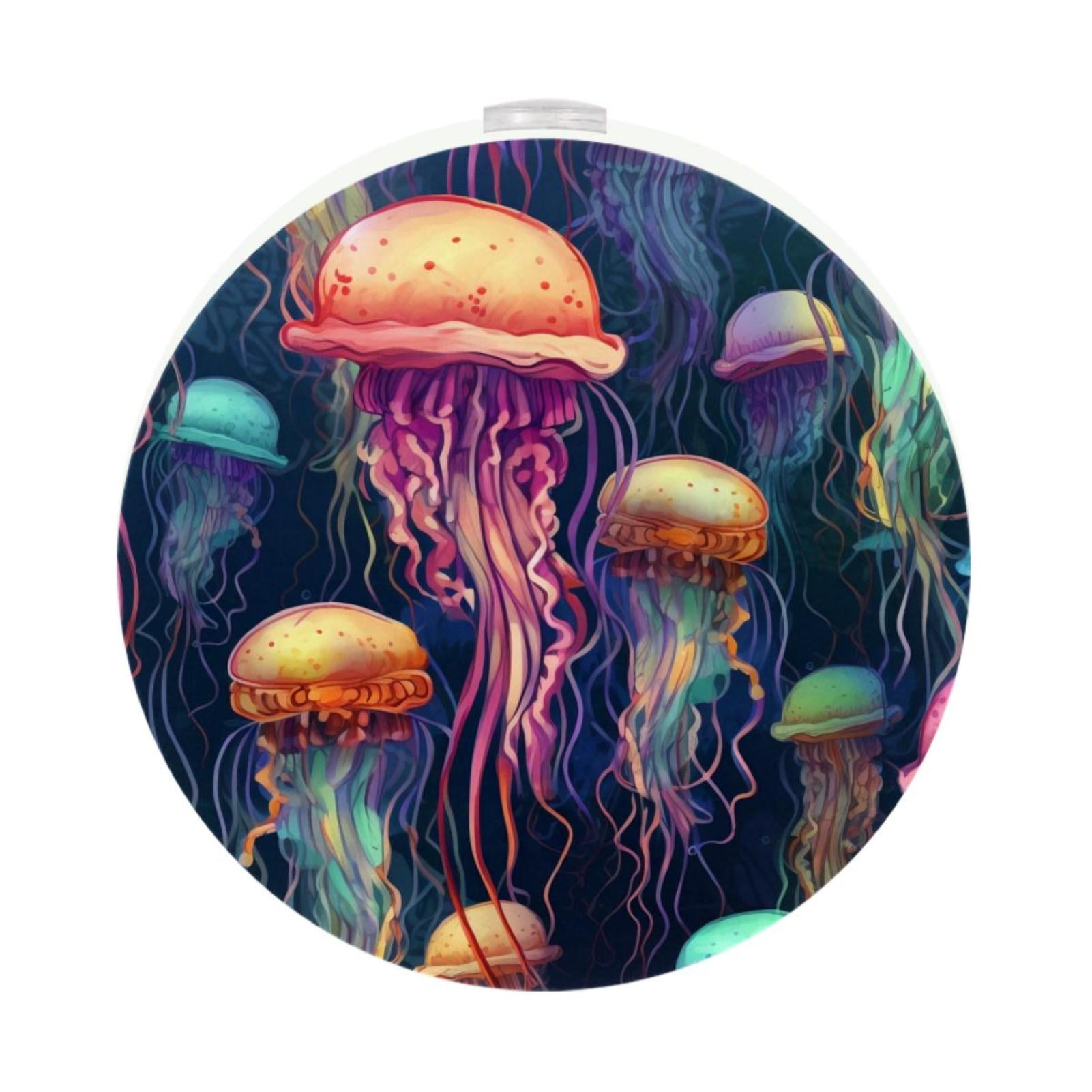 Jellyfish LED Wall Night Lights - Set of 2 Induction Controlled Room ...