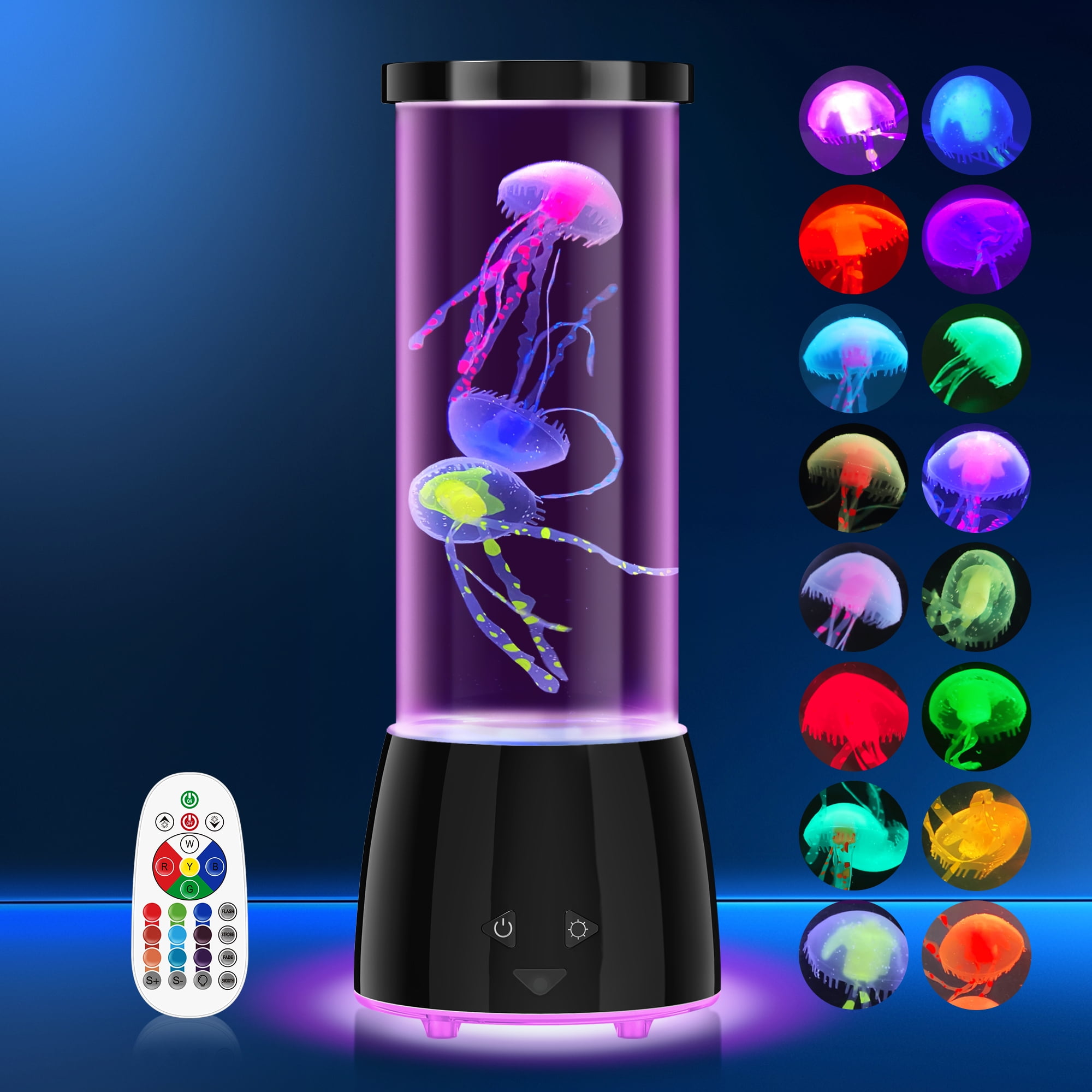 Jellyfish Lamp, Guardwee Jellyfish Aquarium Sensory Mood Table Lamp ...