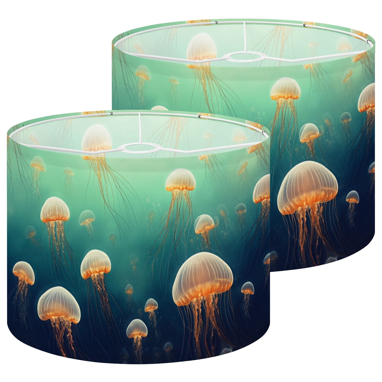Jellyfish Lampshades 2 Pack Jellyfish Home Decor Translucent Mystical ...