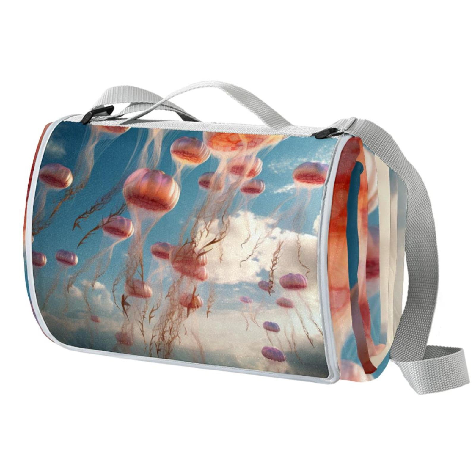 Jellyfish Large Canvas Picnic Mat Waterproof Outdoor Blanket Family ...