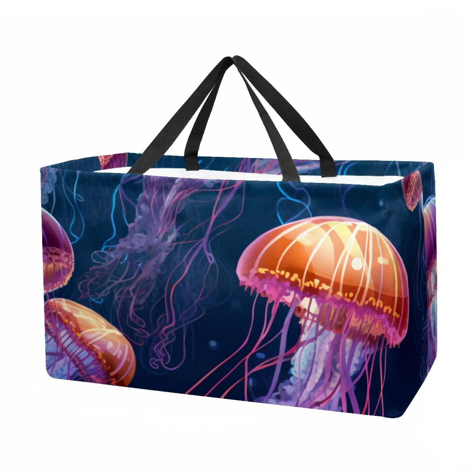 Jellyfish Large Capacity Reusable Beach Bag with Storage Bins and ...