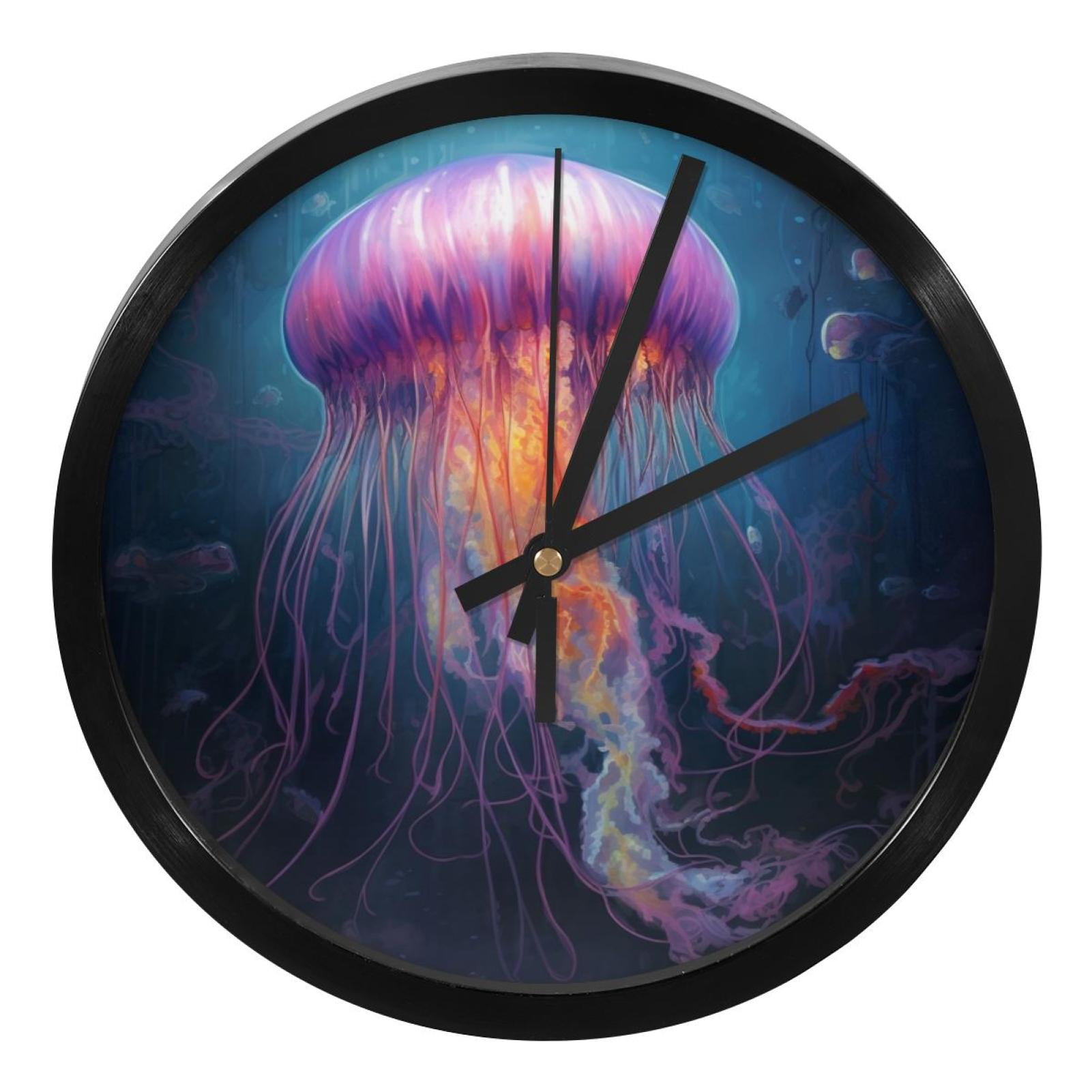 Jellyfish Modern Wall Clock with Precise Quartz Movement for Offices ...