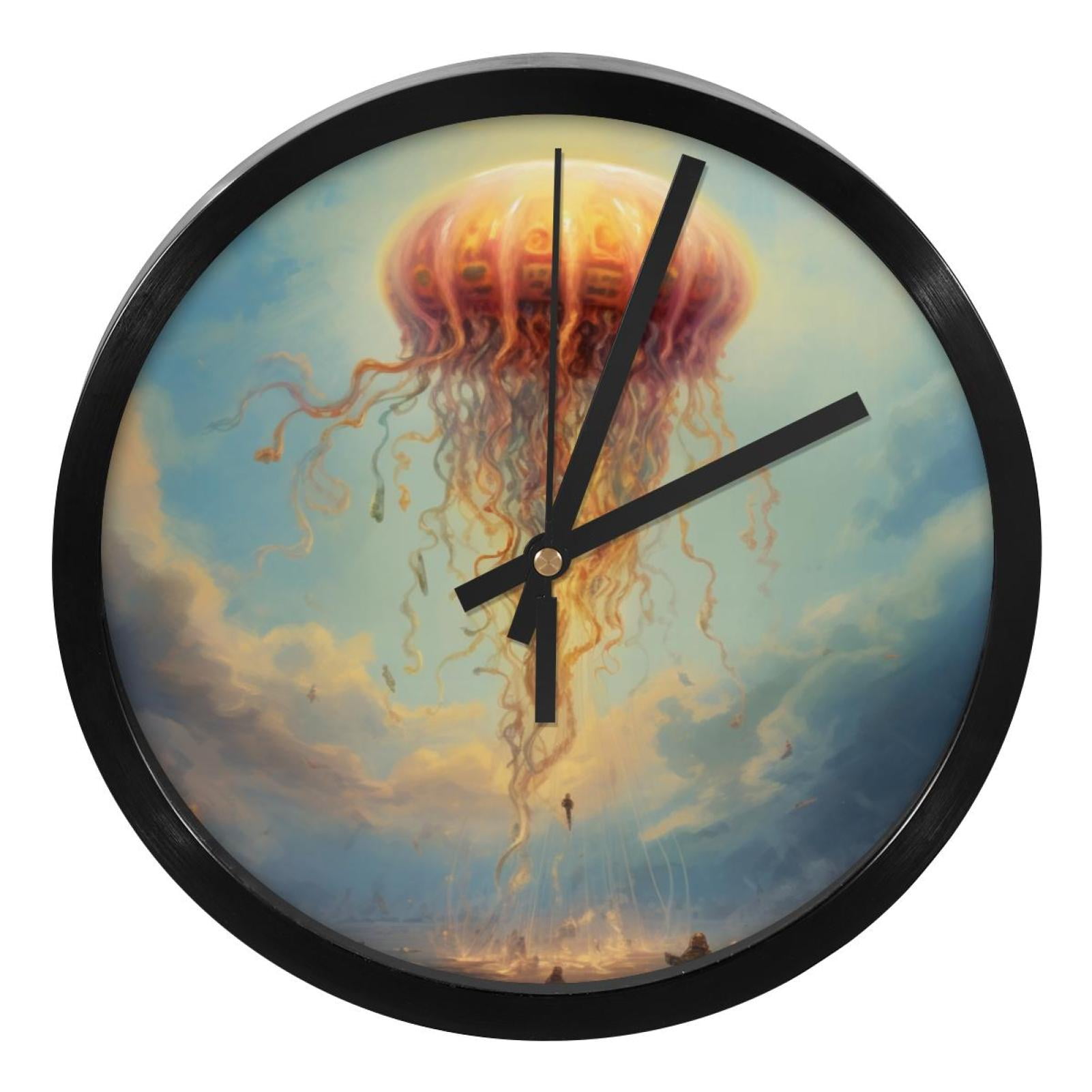 Jellyfish Mother's Day Clock - Elegant Wall Clock for Home | Silent ...