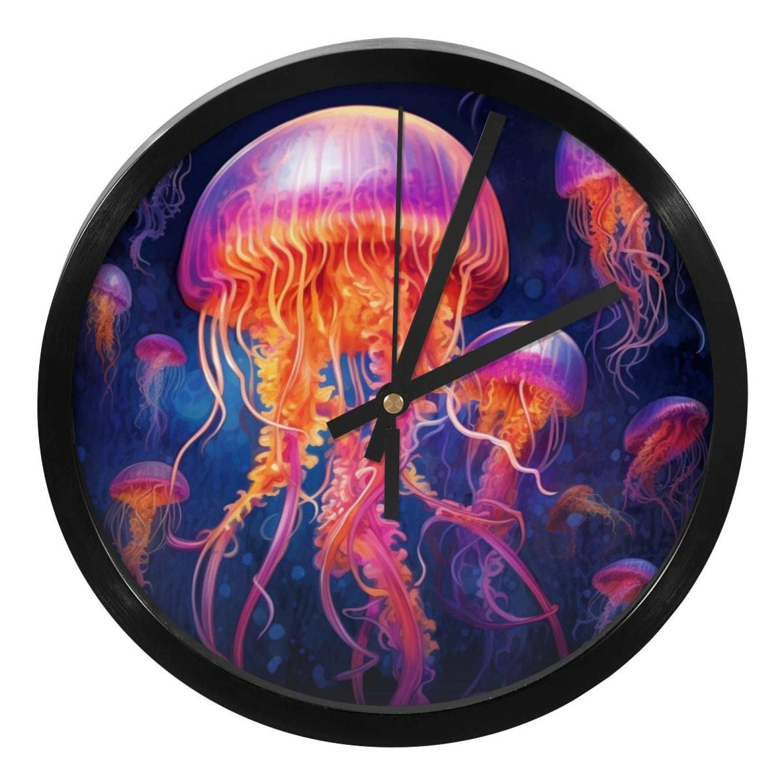 Jellyfish Mother's Day Decor Clock with Precise Quartz Movement ...