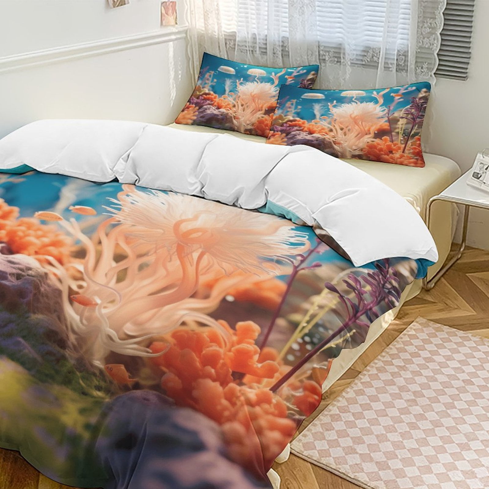 Jellyfish Ocean Style 3D Duvet Cover Set Quilt Cover Theme of Kid Boy ...