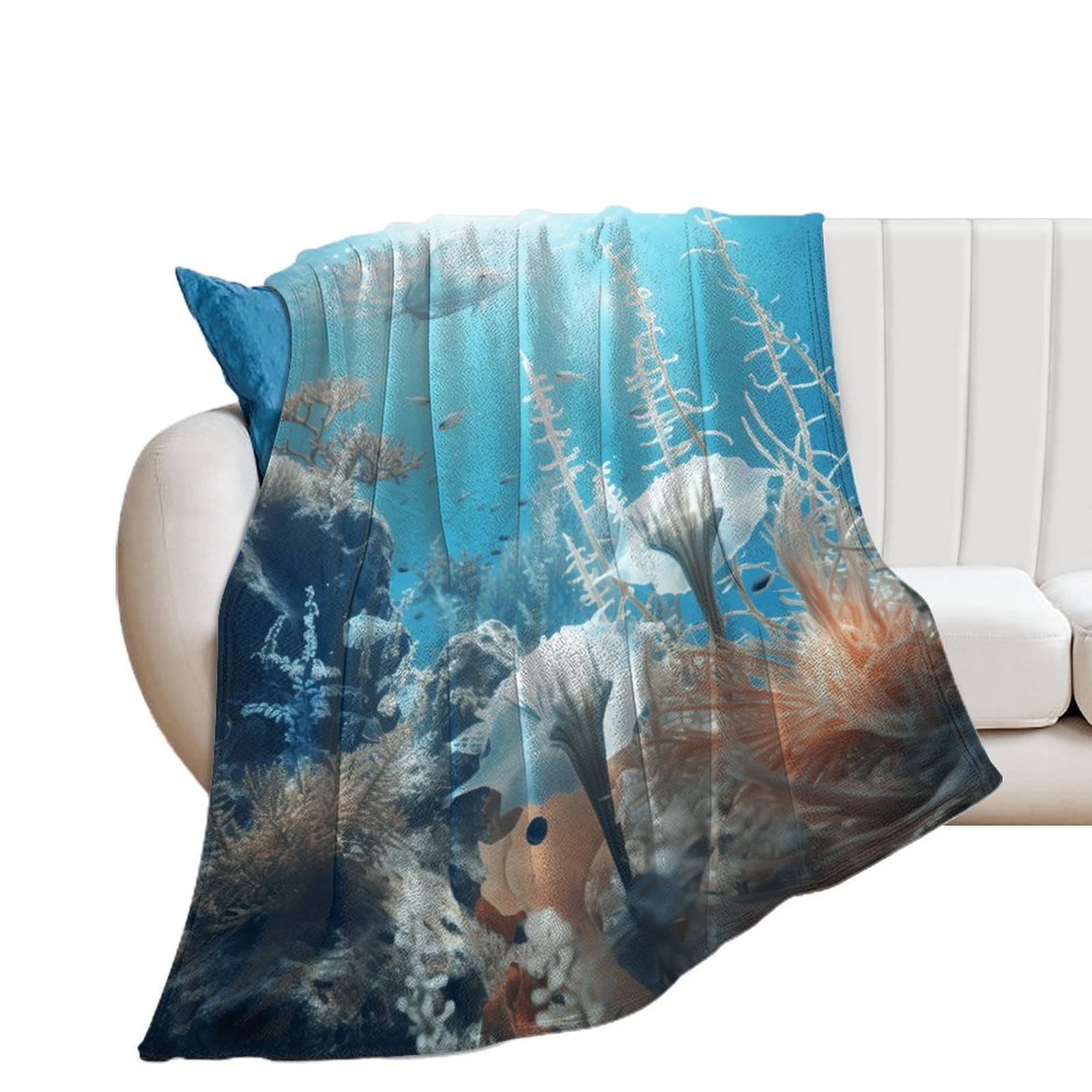 Jellyfish Ocean Style Soft Print Blanket Throw Blankets Warm Cozy ...