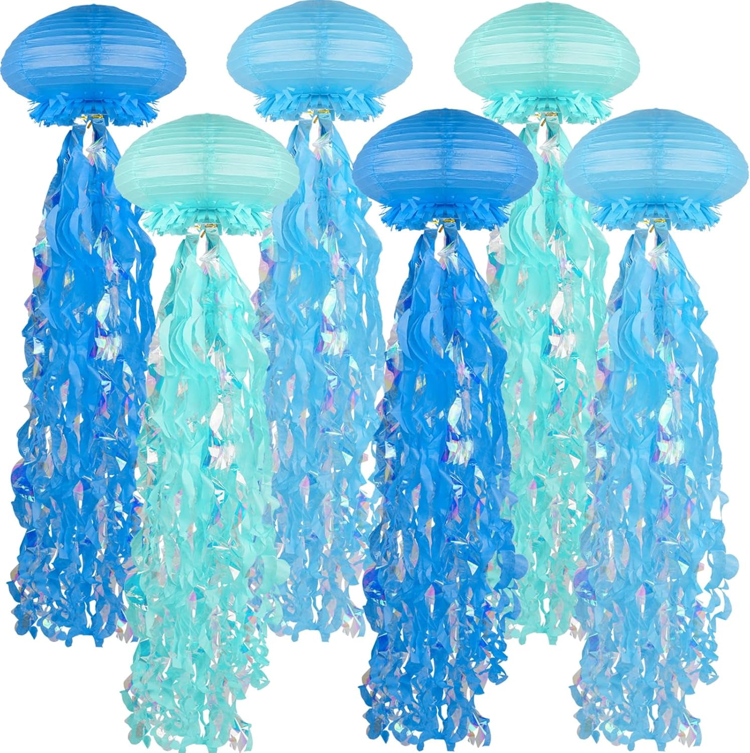 Jellyfish Paper Lanterns 6 Pacs 10 Inch Under The Sea Party Decorations Mermaid Party Baby ...
