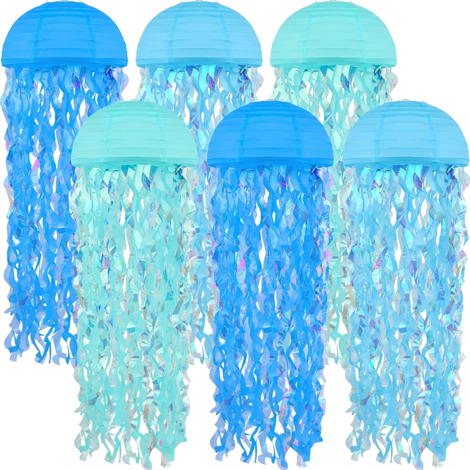 Jellyfish Paper Lanterns 6 Pacs 10 Inch Under The Sea Party Decorations Mermaid Party Baby ...