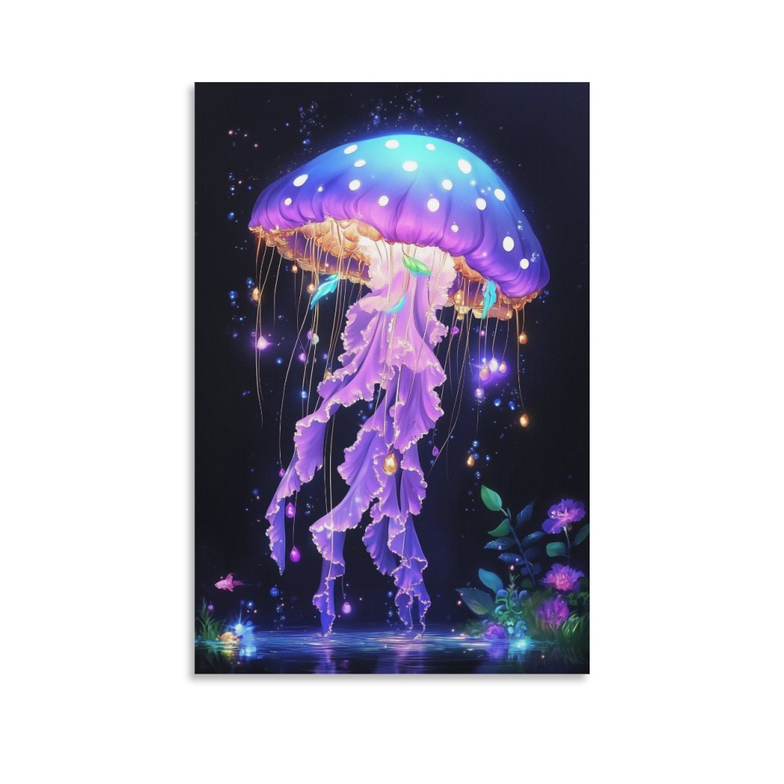 Jellyfish Poster Painting On Canvas Wall Art Poster Scroll Picture ...