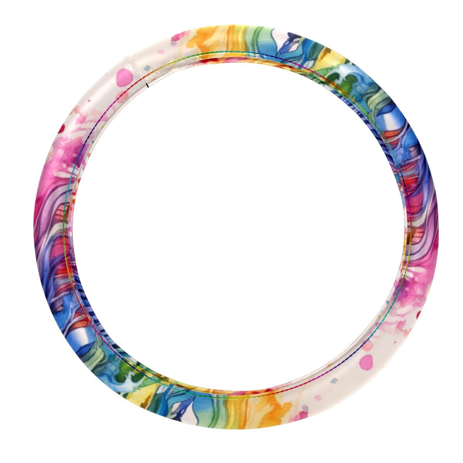 Jellyfish Printed 14.5 Inch PVC Leather Car Wheel Covers Steering Wheel ...