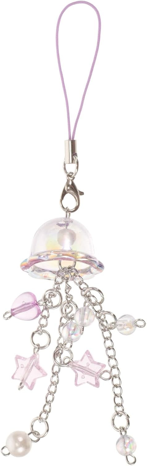 Jellyfish Purple Cute Aesthetic Cell Phone Charm Strap Accessory with ...