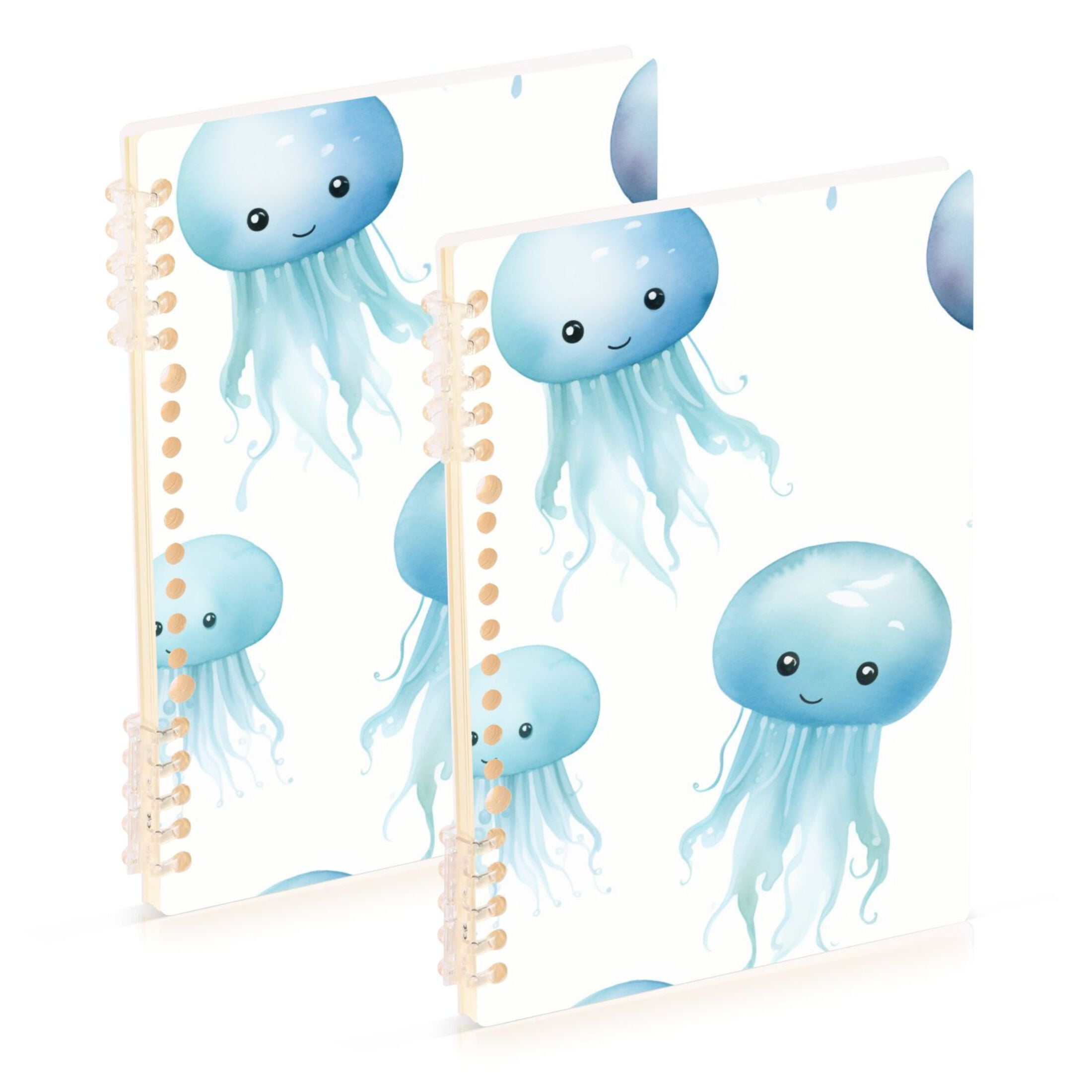 Jellyfish Ring Binder Notebook Journey Note Diary College Ruled Spiral ...