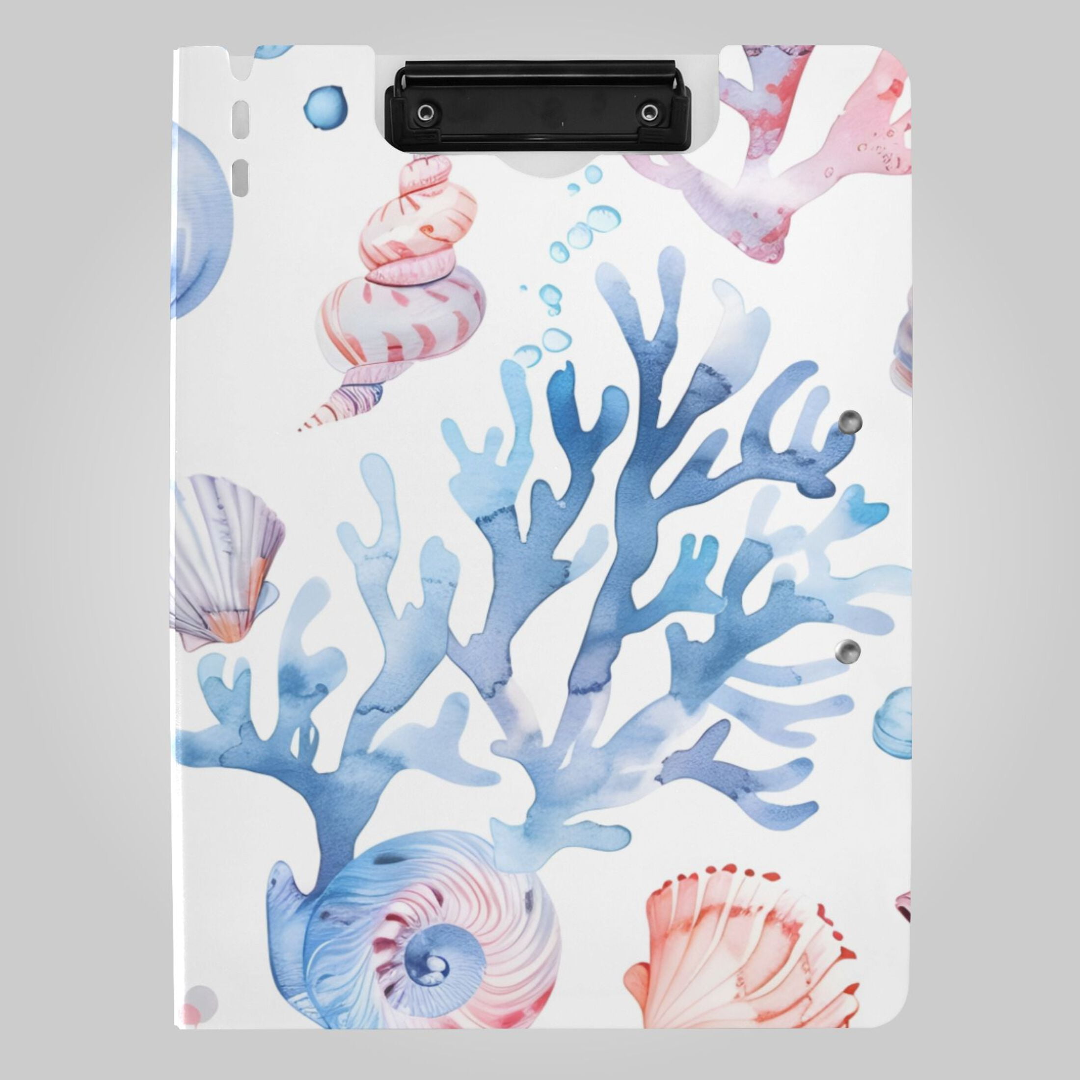 Jellyfish Sea Horse Coral Shells Starfishes Foldable Binder Folder ...