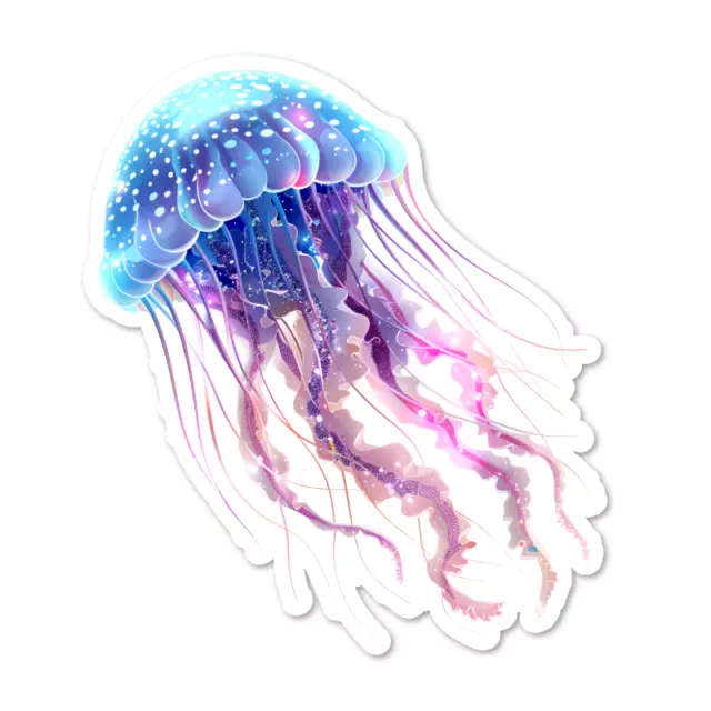 Jellyfish, Sealife, Sticker, Water Resistant, Indoor Use,Phone Decal ...