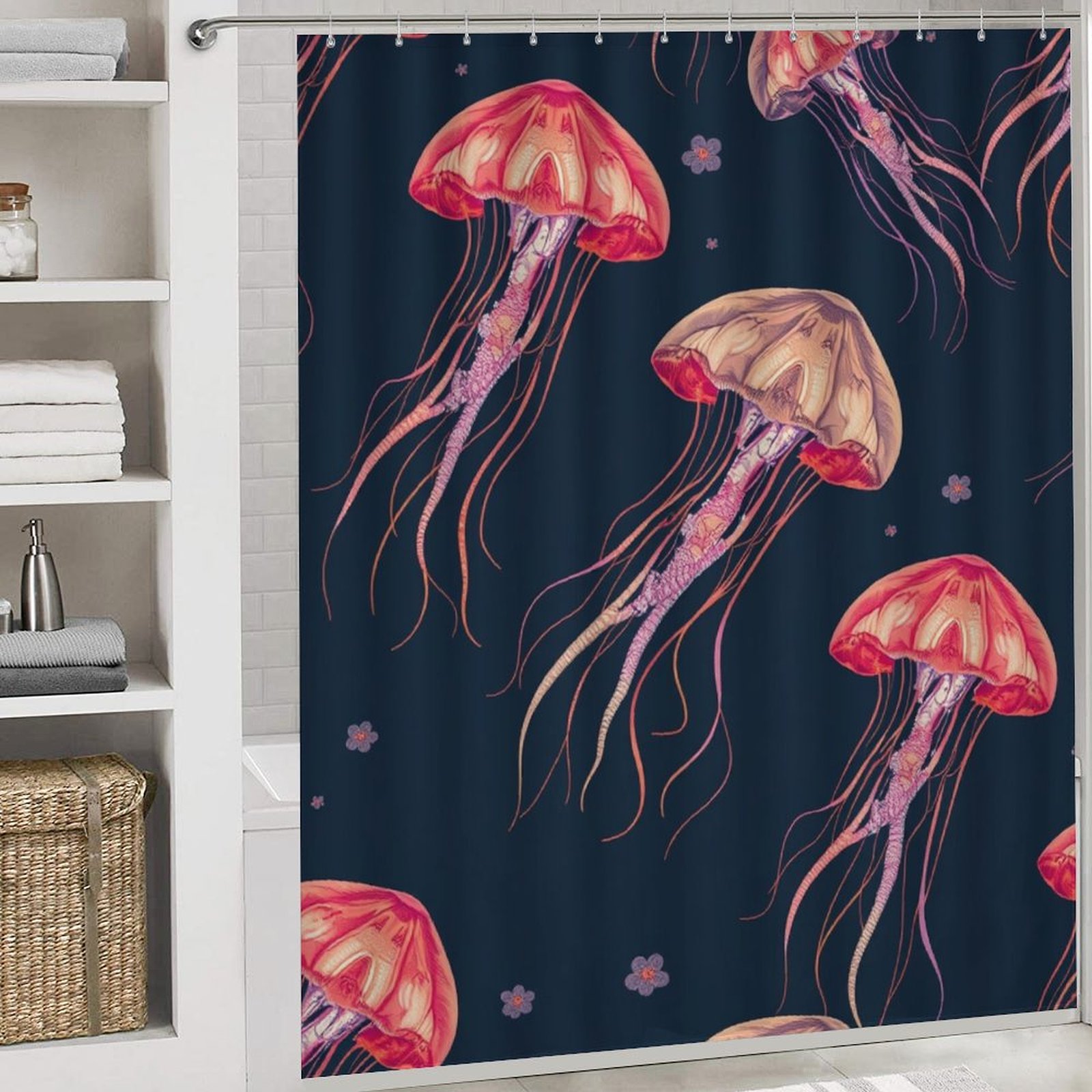 Jellyfish Shower Curtains Bath Screen Waterproof Products Bathroom ...
