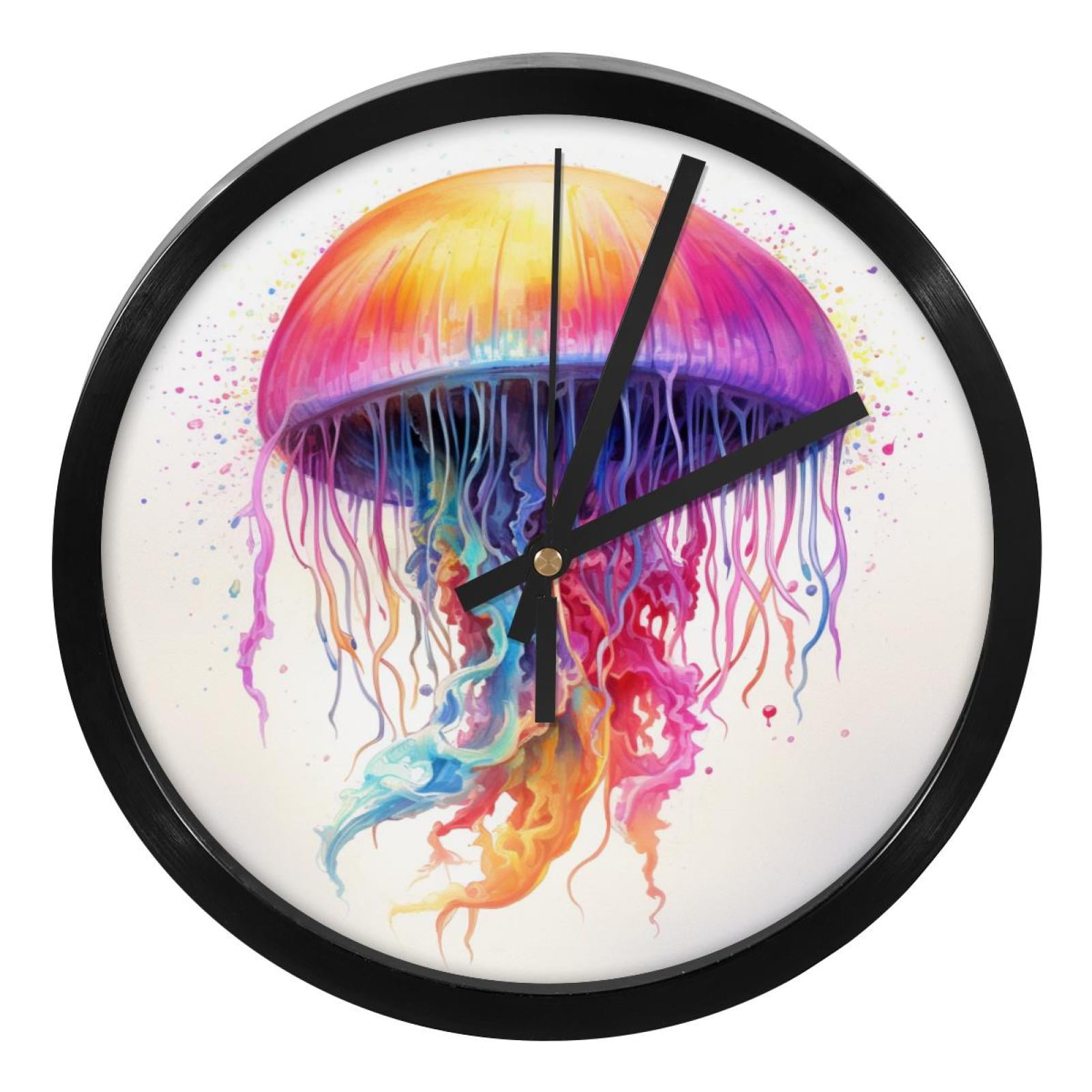Jellyfish Silent Quartz Wall Clock 9.8x9.8 Inches Mother's Day ...