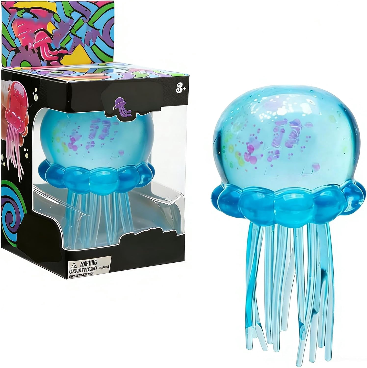 Jellyfish Squeezable Ball, Doh Glitter Drop Malt Sugar Balls, Sensory ...