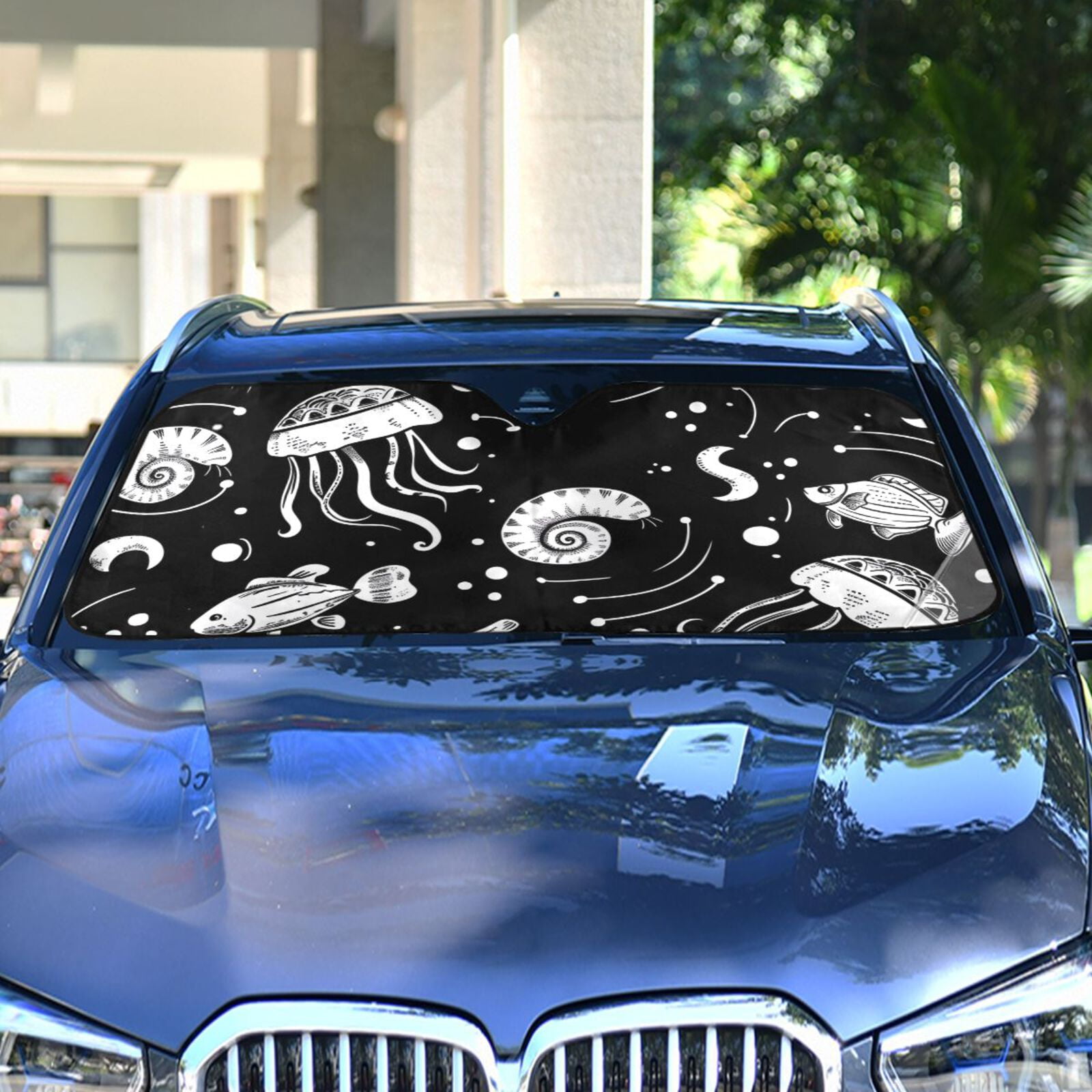 Jellyfish Starfish Conches Automotive Front Car Windshield Sun Shade ...