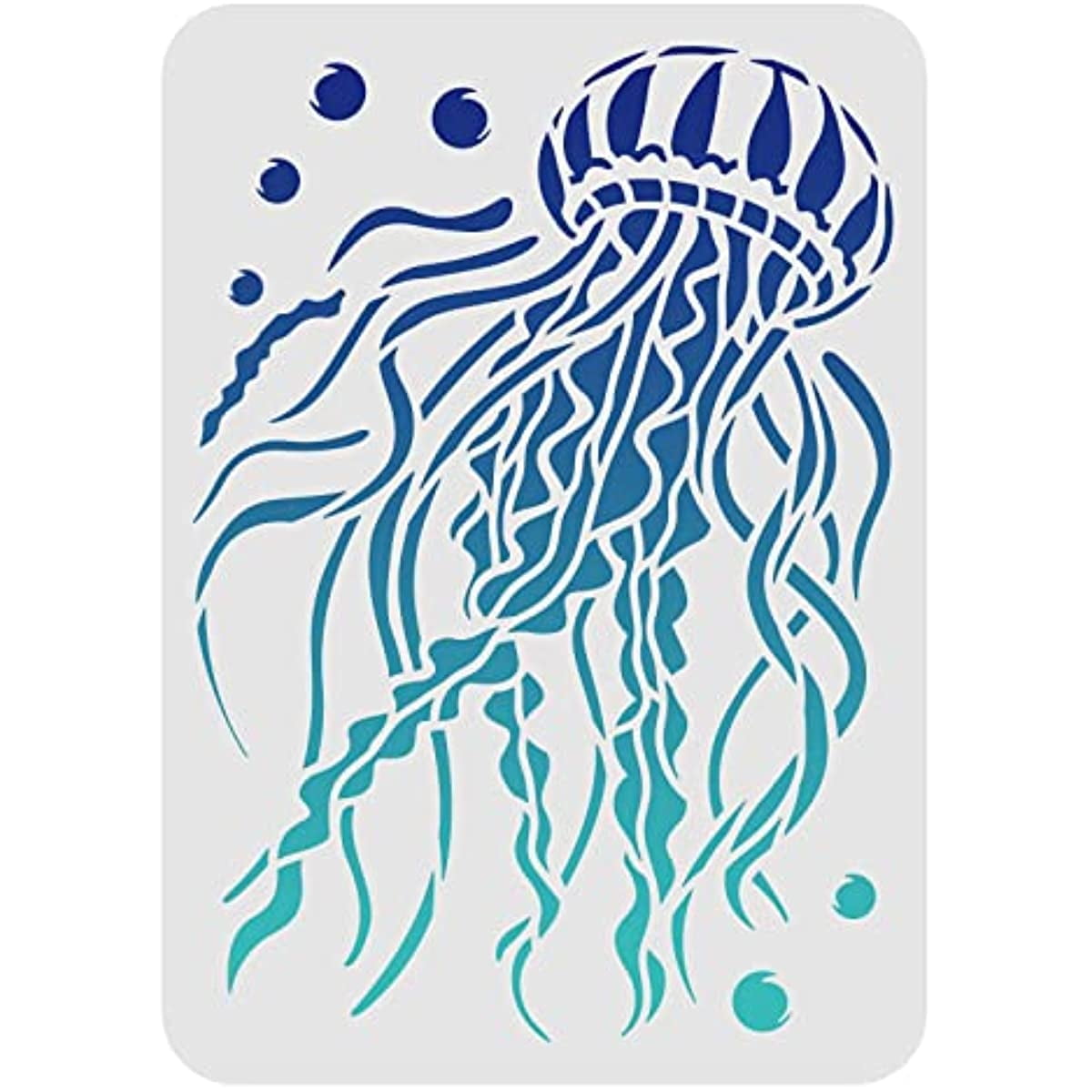 Jellyfish Stencil 11.7x8.3 inch Jellyfish Drawing Stencil Reusable ...