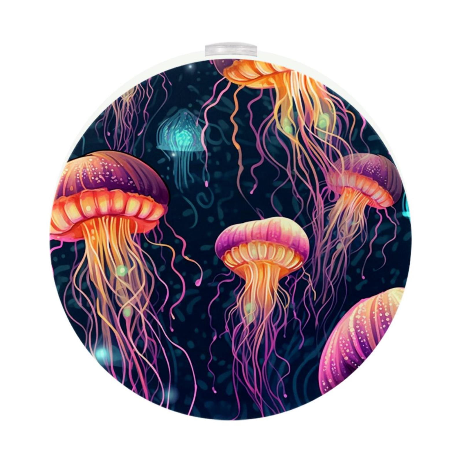 Jellyfish Stylish Circular Night Light - Set of 2, Induction Light ...
