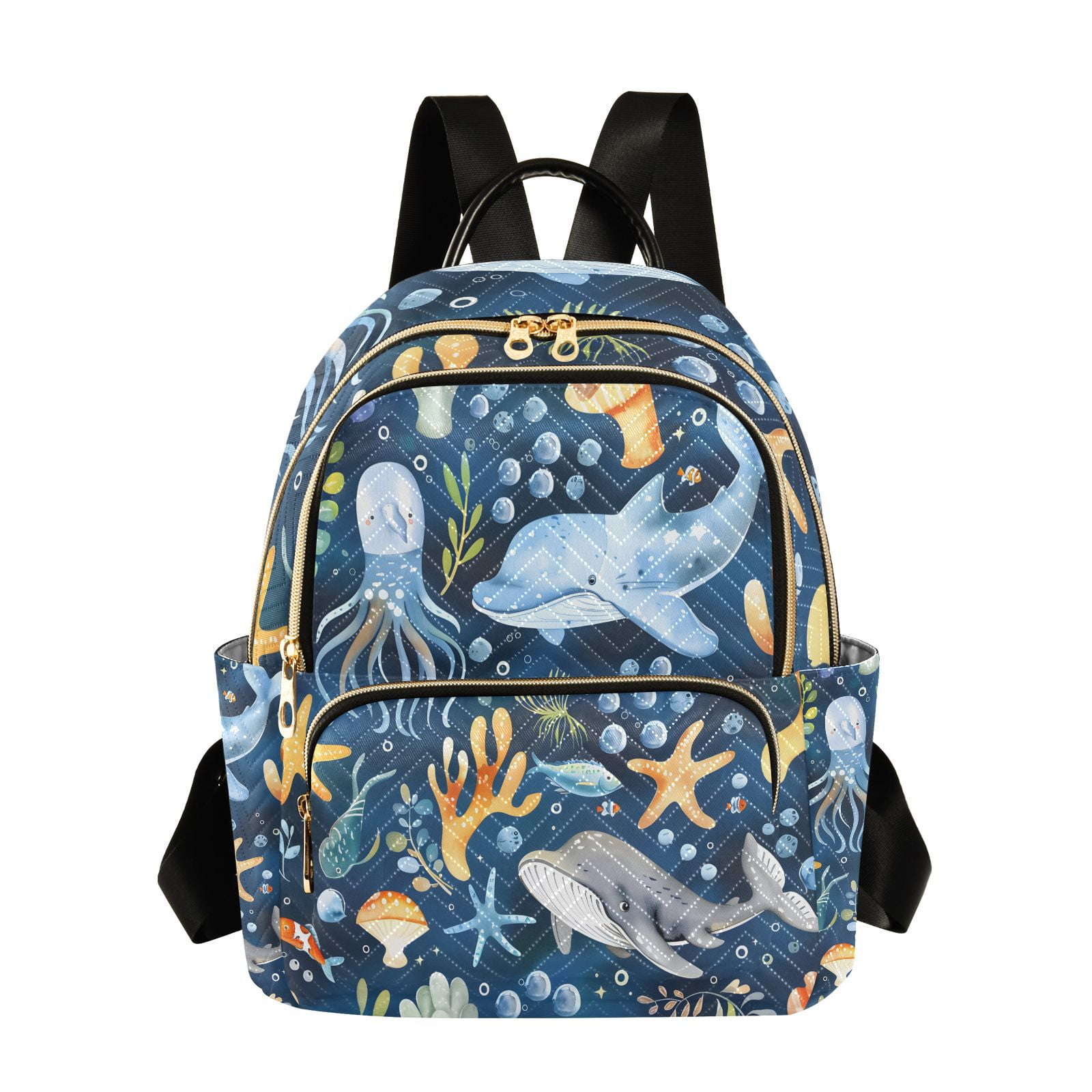 Jellyfish Whales Stars Travel Laptop Backpack Casual Daypack ...