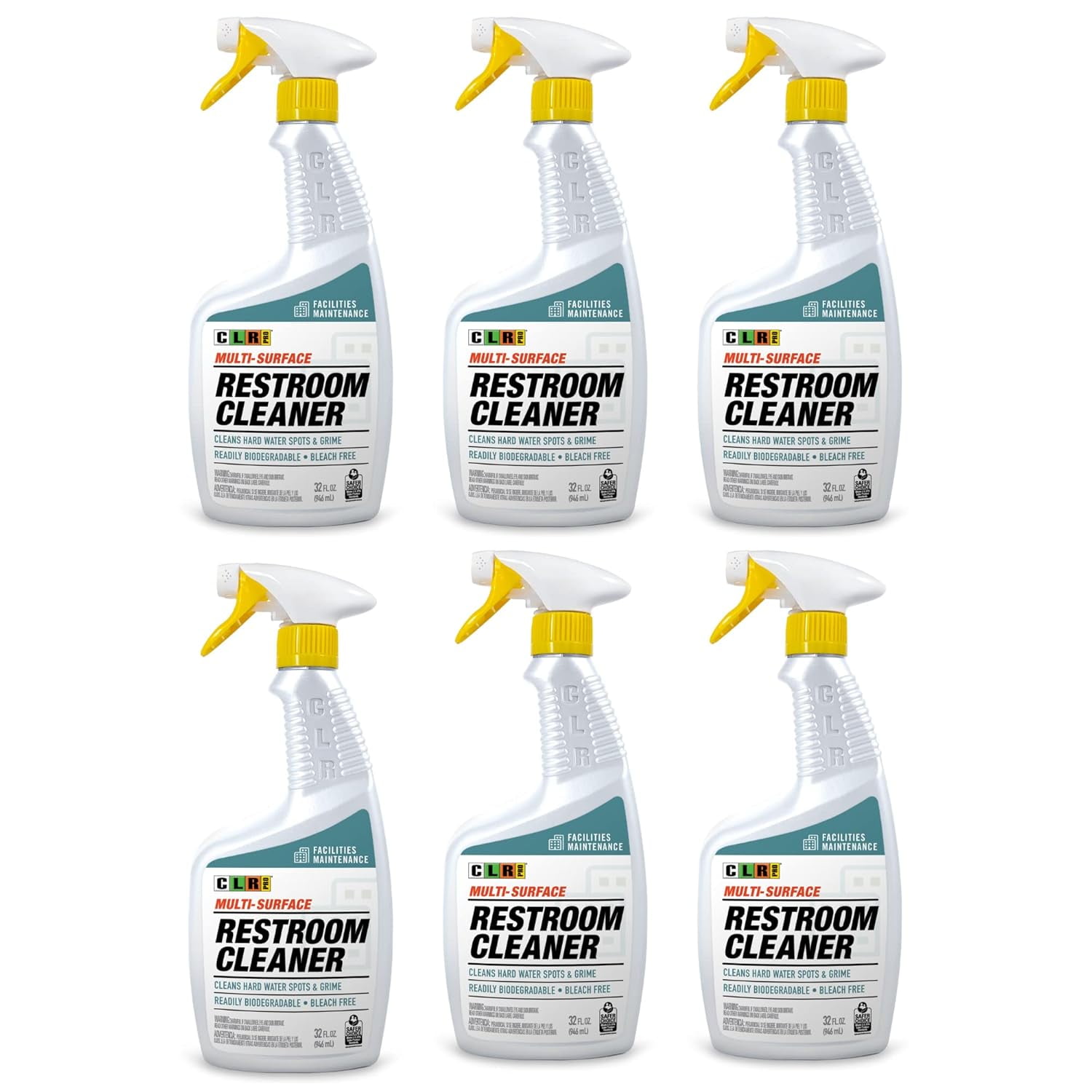 Jelmar CLR PRO Bathroom Cleaner - Multi-Surface Spray Cleans Hard Water Spots & Restroom Grime ...