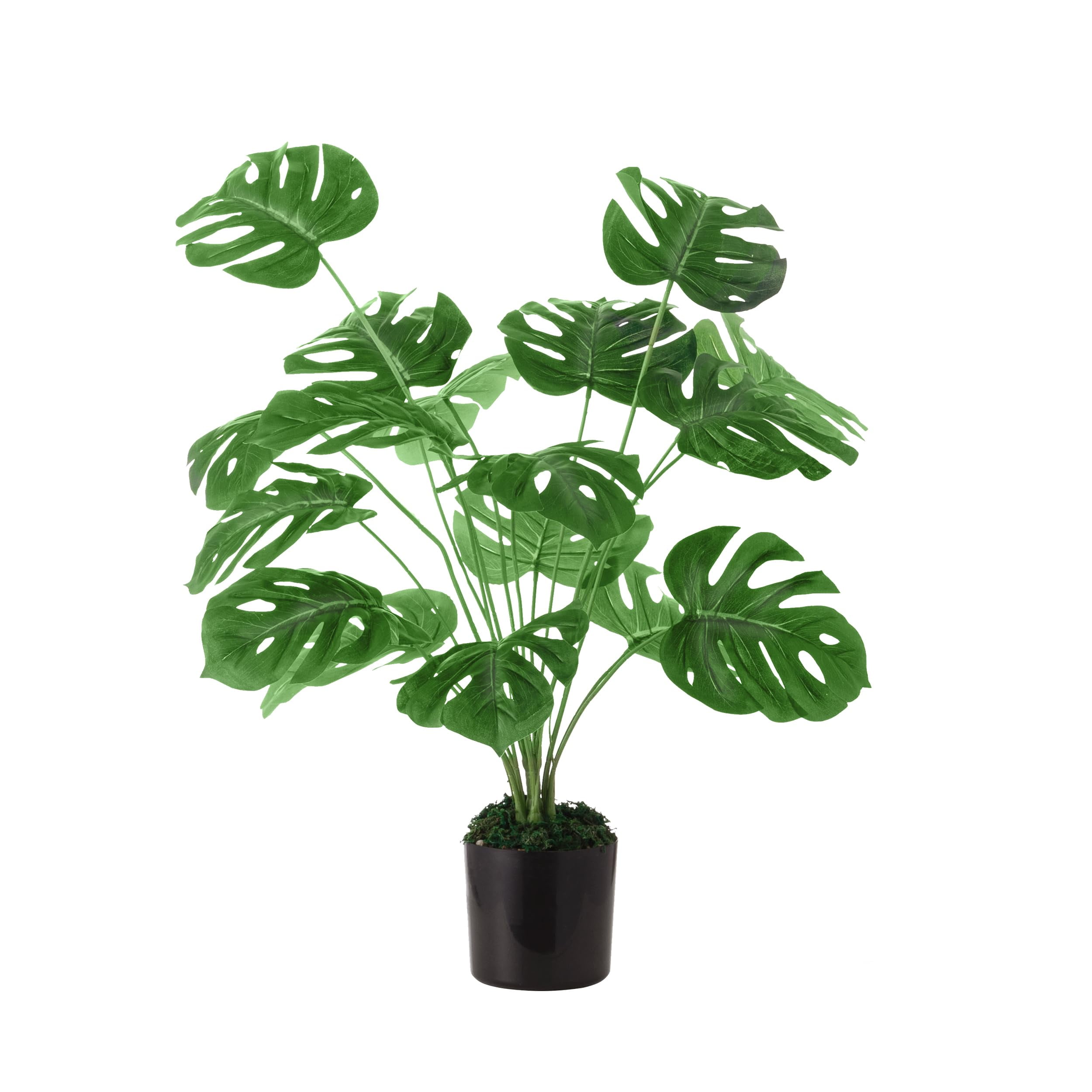 Jelofly 28 Inch Fake Plants Large Monstera Plant Tropical Palm Tree ...