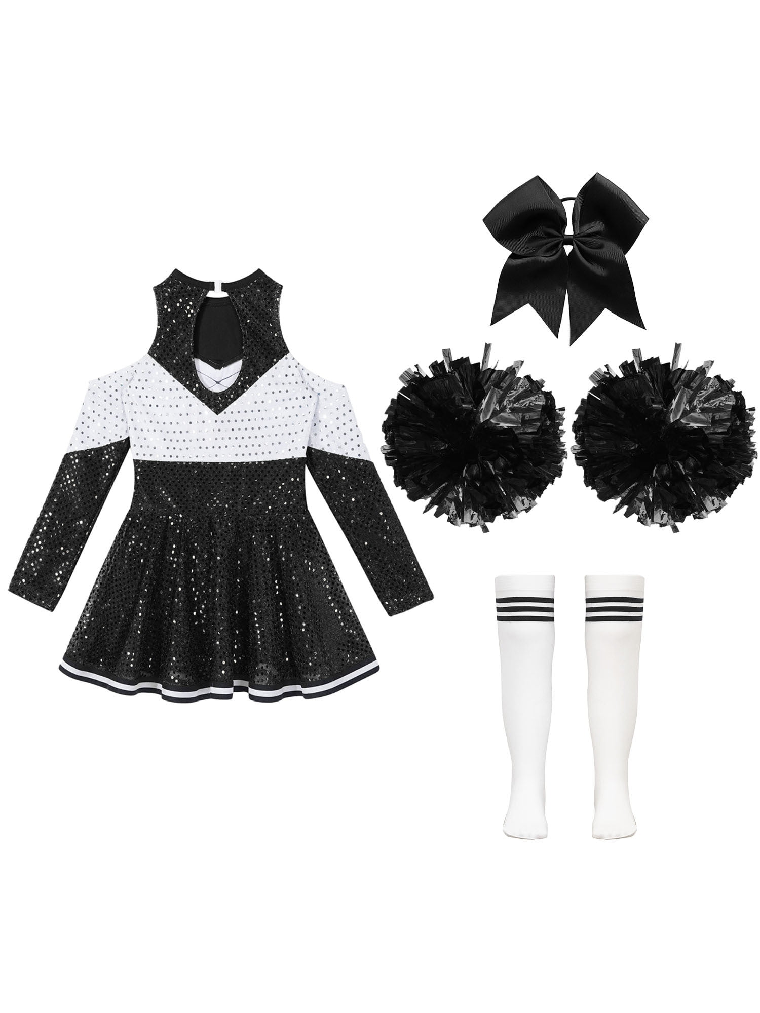 Jelory Cheer Leader Costumes Set for Girls Cheerleading Outfits ...