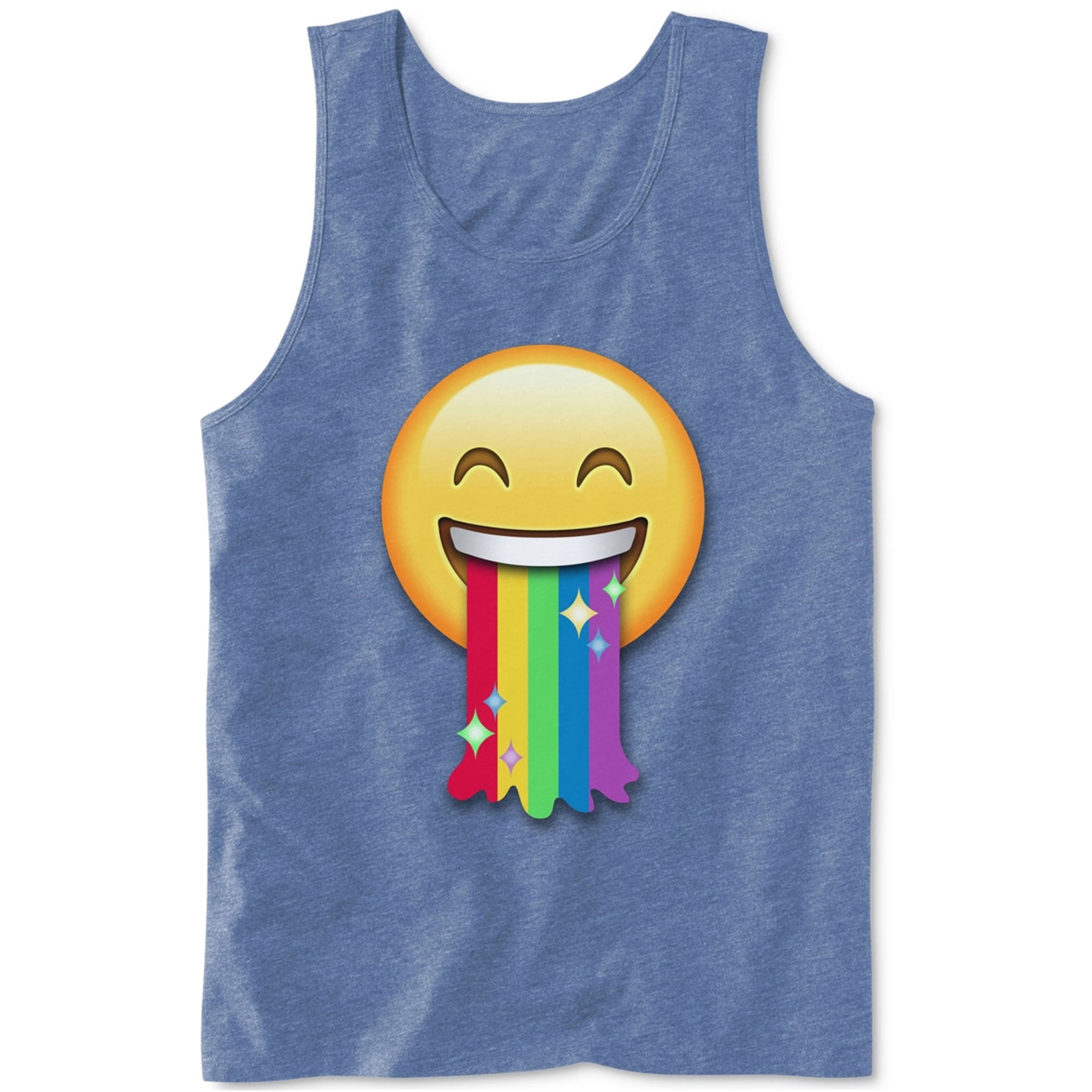 Jem Mens Smiley Face Tank Top, Blue, Large - Walmart.com