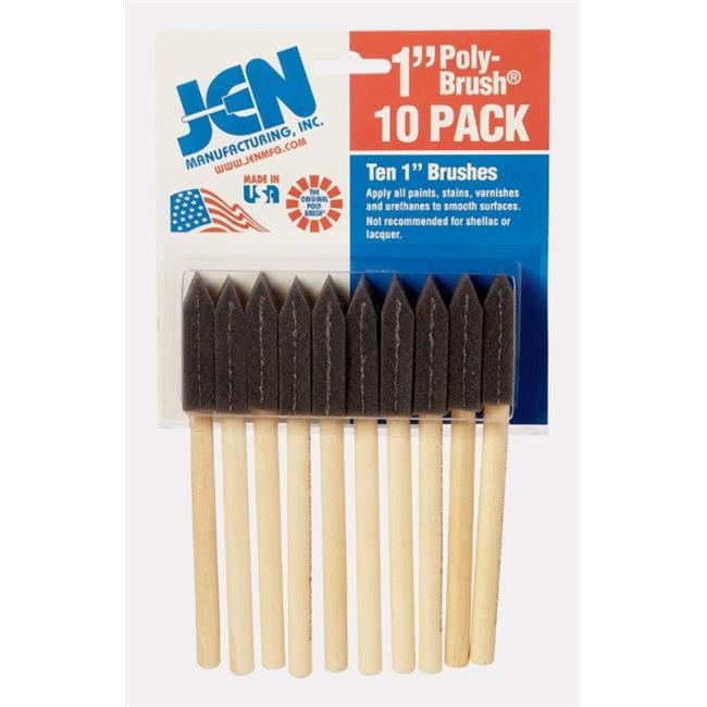 Jen 10P1 1 in. Poly Foam Paint Brush- pack of 10 - Walmart.com
