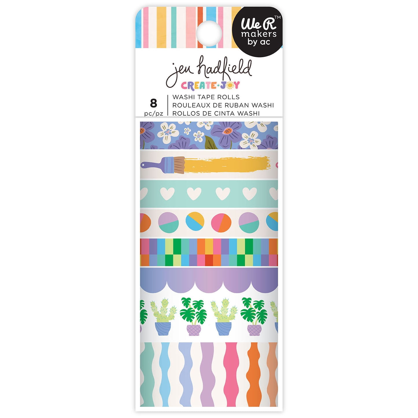 Jen Hadfield Create Joy Washi Tape-8 Pieces - Walmart.com