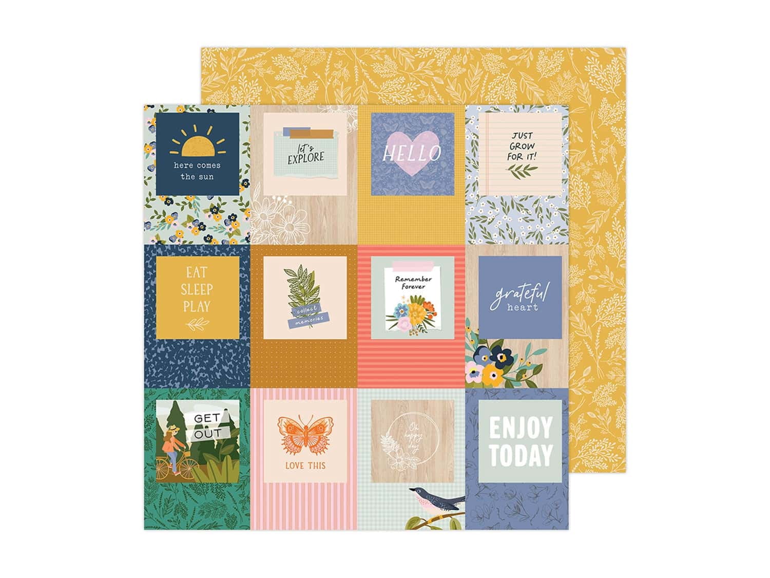 Jen Hadfield Live & Let Grow Double-Sided Cardstock 12"X12"-Get Out ...