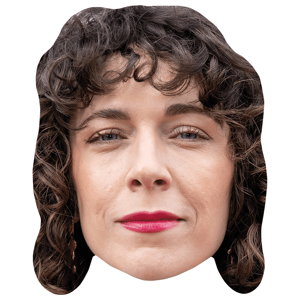 Jen Tullock (Curls) Celebrity Mask, Flat Card Face, Fancy Dress Mask ...