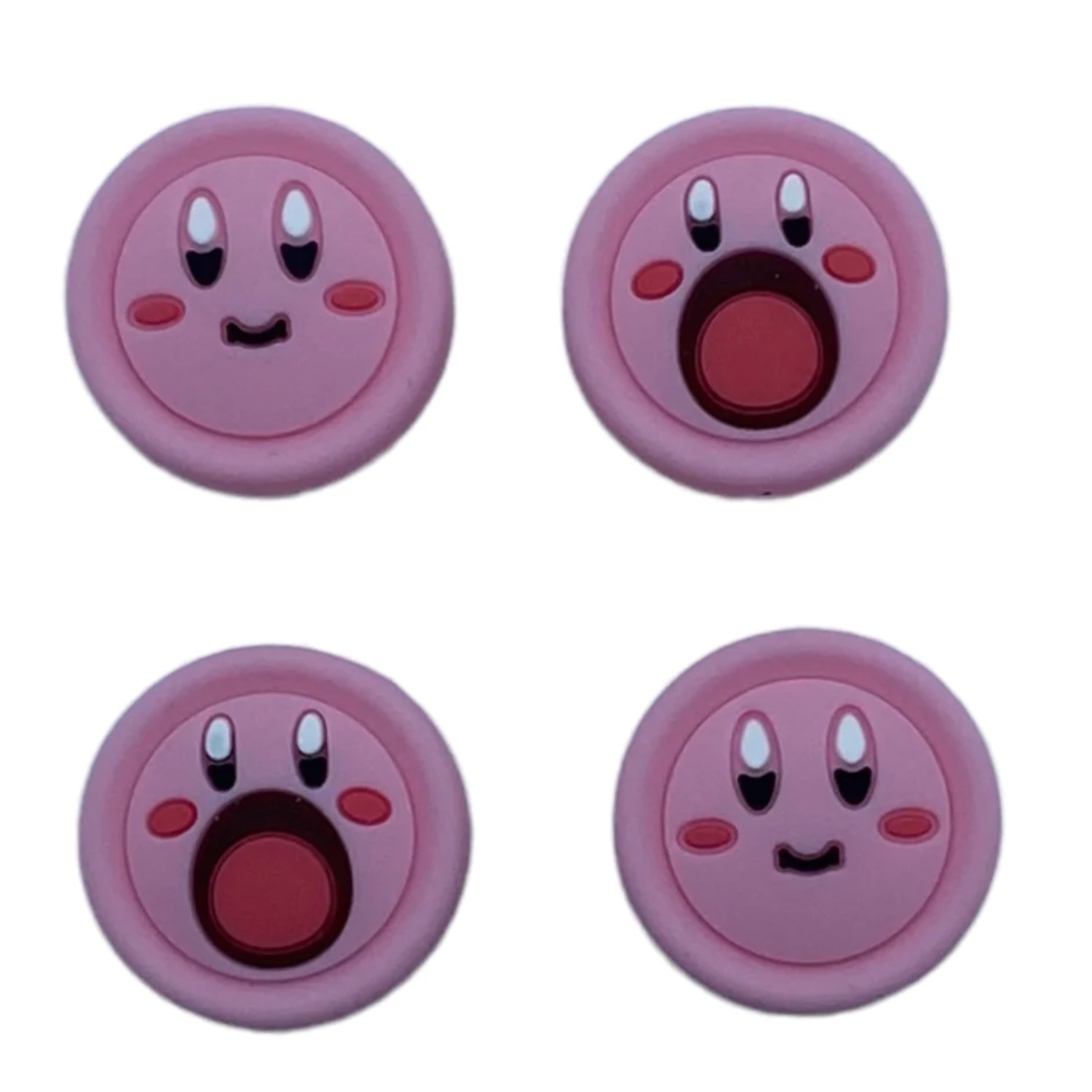 JenDore Pink Anime Cartoon Gaming Face Kirb 4Pcs Silicone Thumb Grip ...