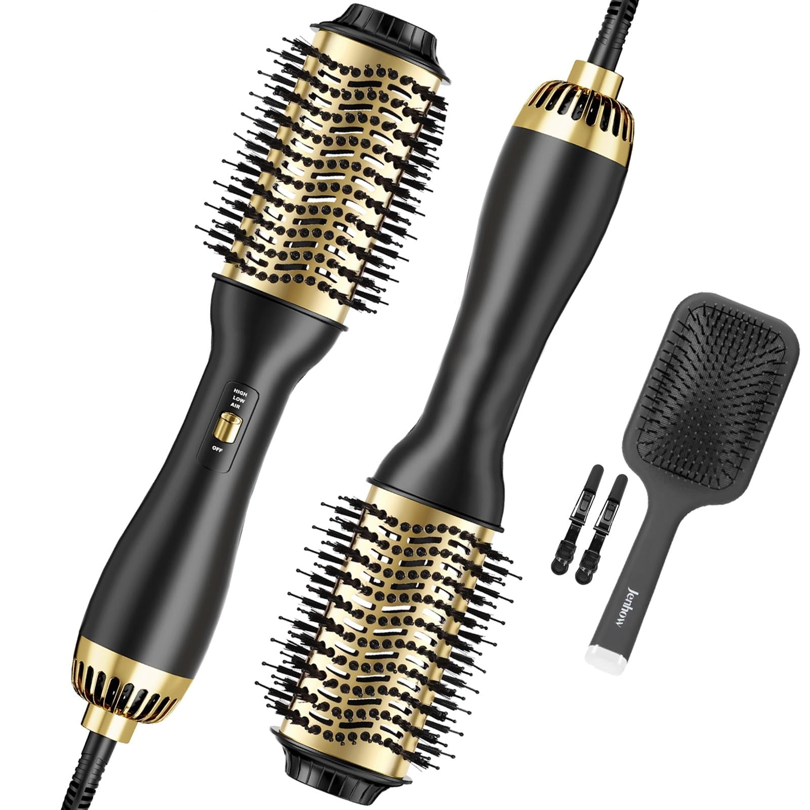 JenHow1 4-in-1 Hair Styler: Oval Brush Dryer and Volumizer for All Hair ...