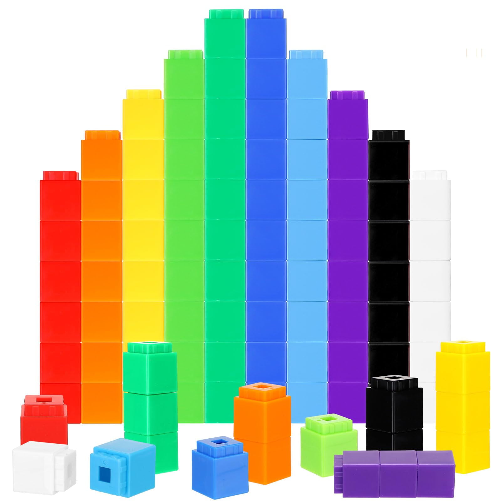 Jenaai 1000 Pieces Linking RRF12 Counting Cubes, Plastic Counting ...