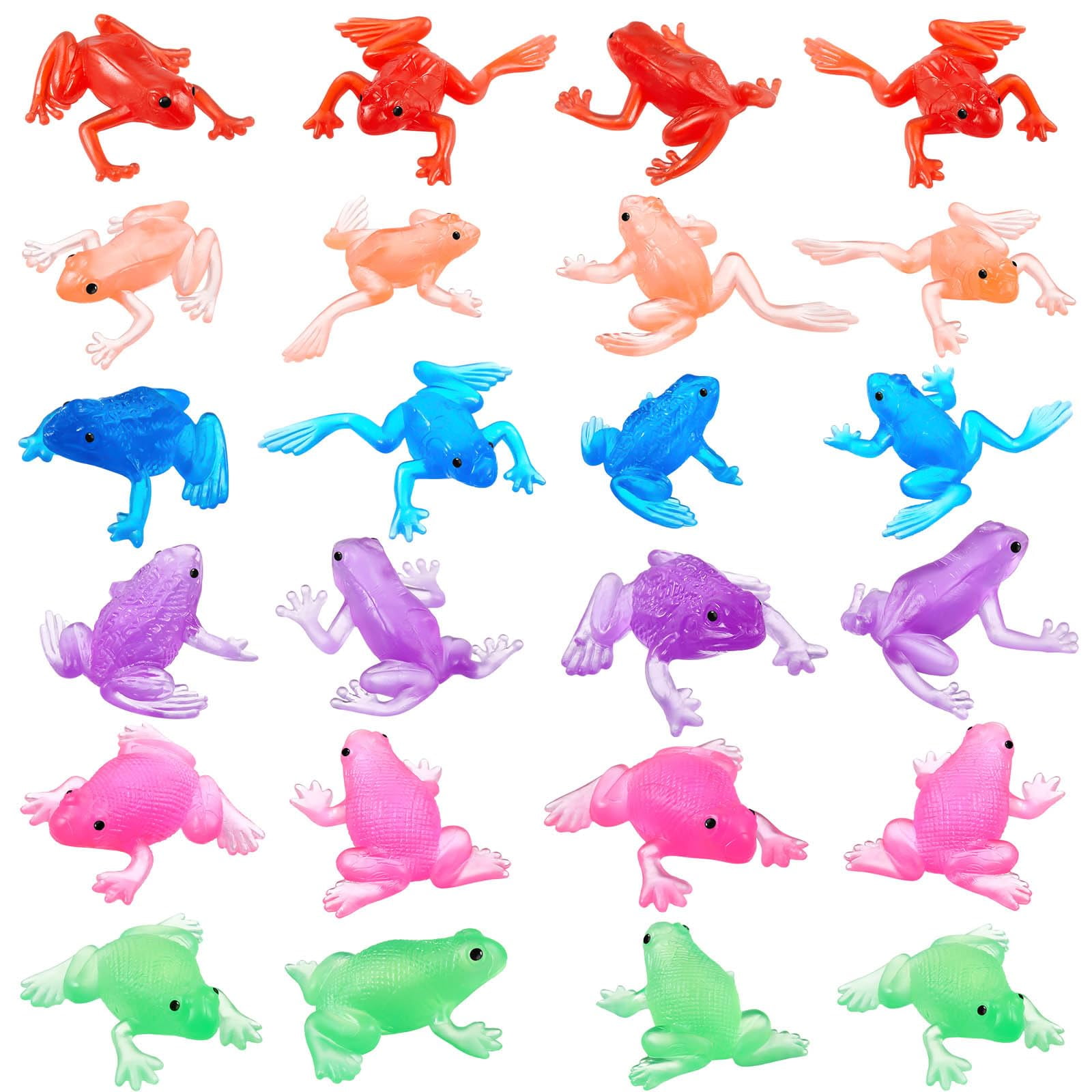Jenaai 24 Pack Mini Frog Toy Rubber Frogs Realistic Toy Frogs Tiny ...