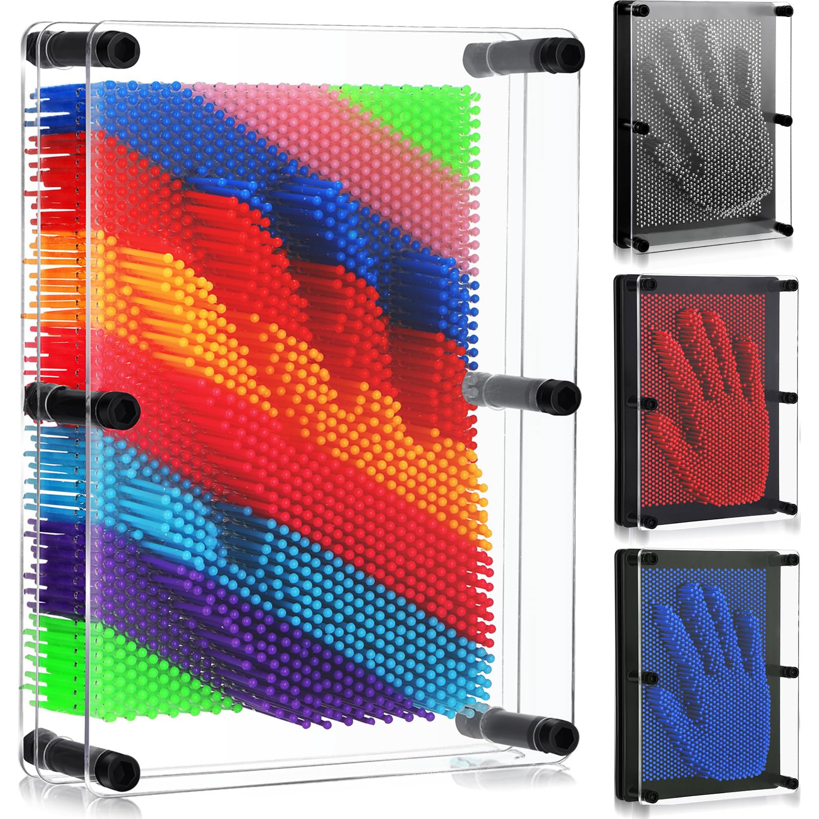 Jenaai 4 Pack 3D Pin Art Large 6 x 8 Inches Pin Art Board Sensory Pin ...