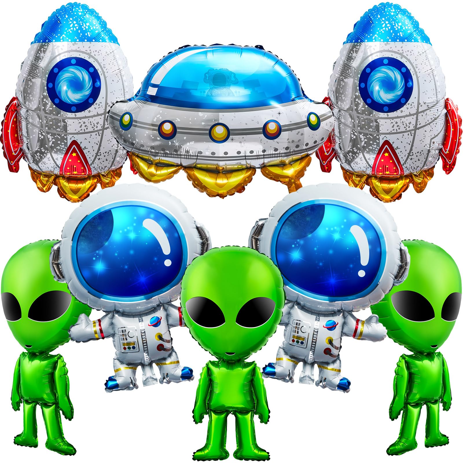 Jenaai 8 Pieces Alien Balloons Outer AIS1 Space Alien Party Decorations ...