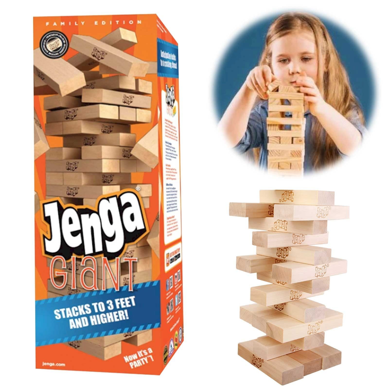 Jenga Giant Family Hardwood Stacking Game Jumbo Jenga Giant Family ...