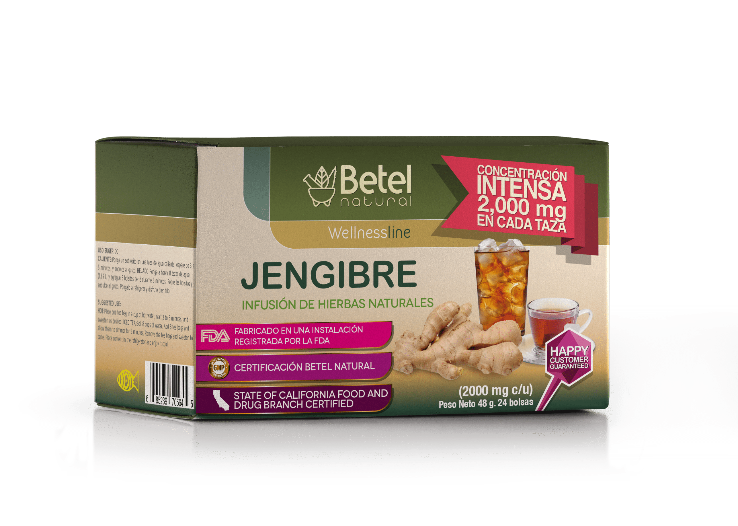 Jengibre Tea/Ginger Tea by Betel Natural - Amazing Gastric Support ...