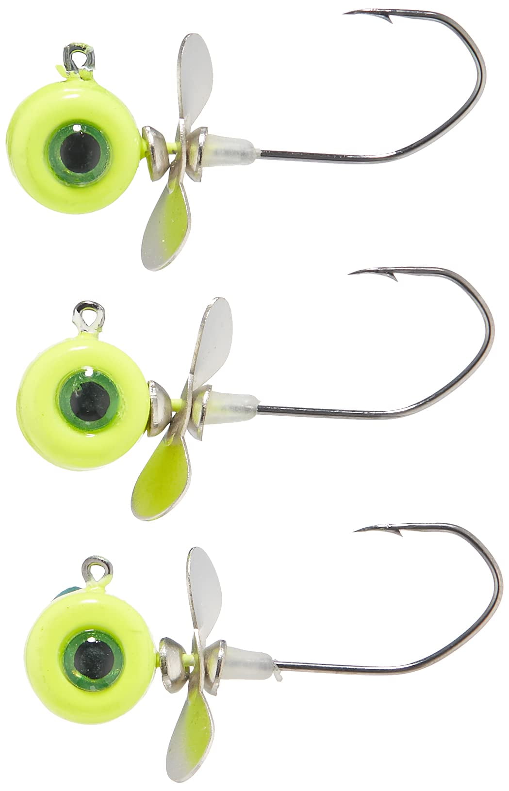 Jenko BTWB014C Big T Whirly Bird Jig Heads Chartreuse 1/4 oz - Walmart.com