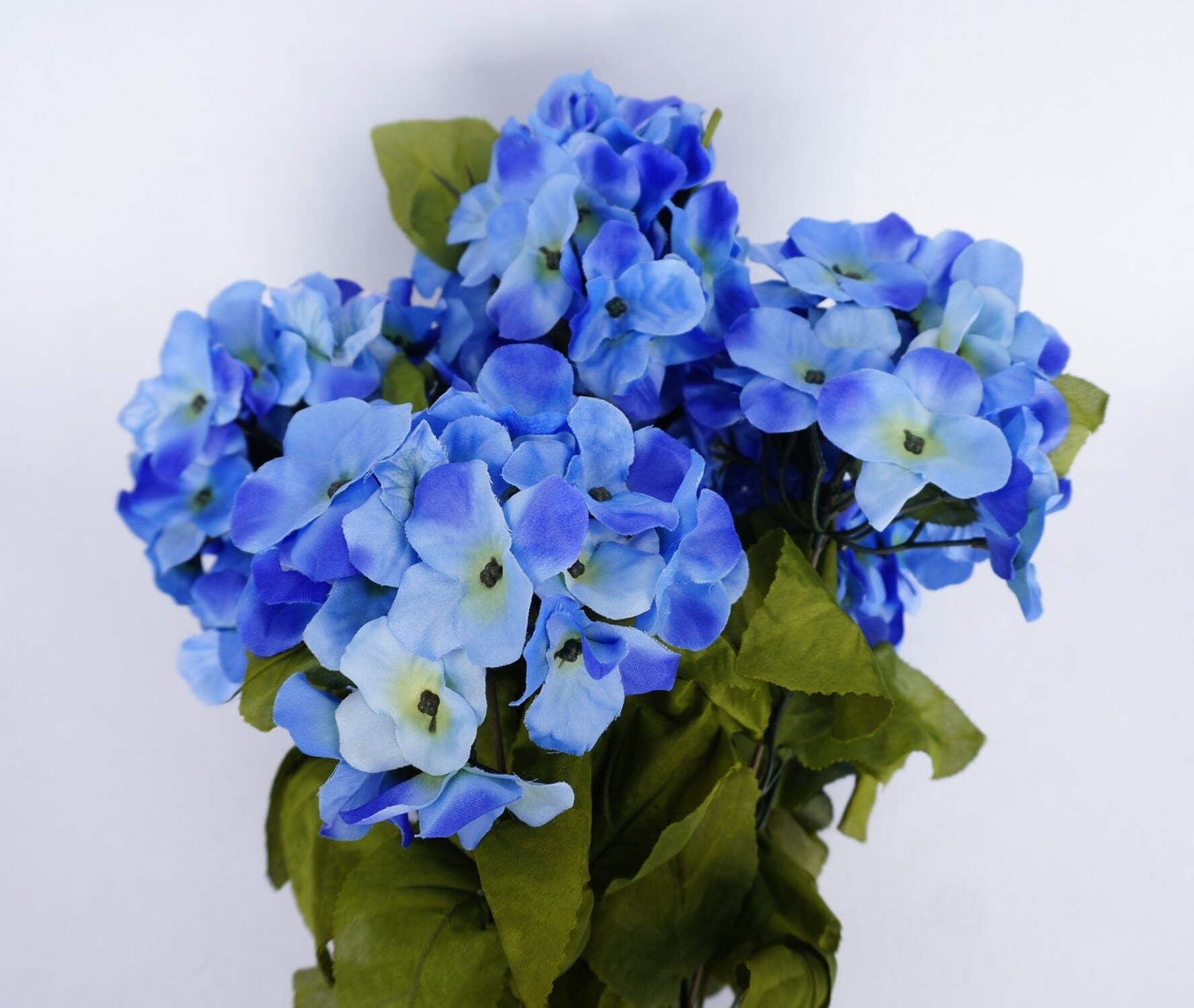 JenlyFavors 22 Inch X-Large Satin Artificial Hydrangea Silk Flower Bush ...