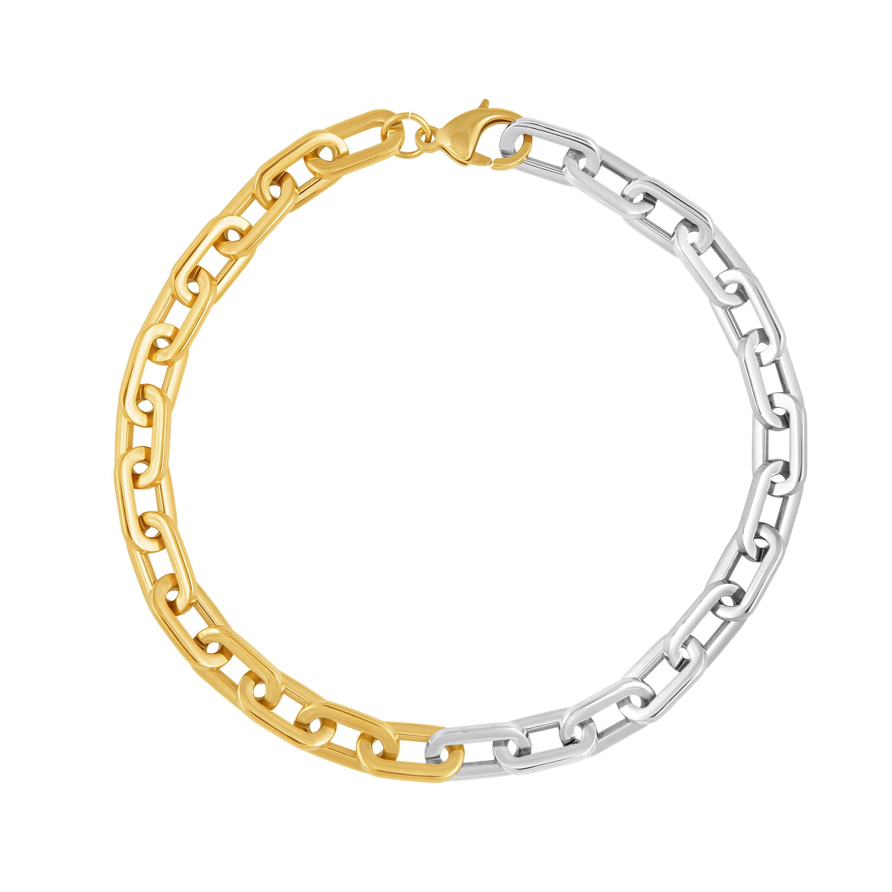 Jenna Link Chain Necklace- Two Tone - Walmart.com