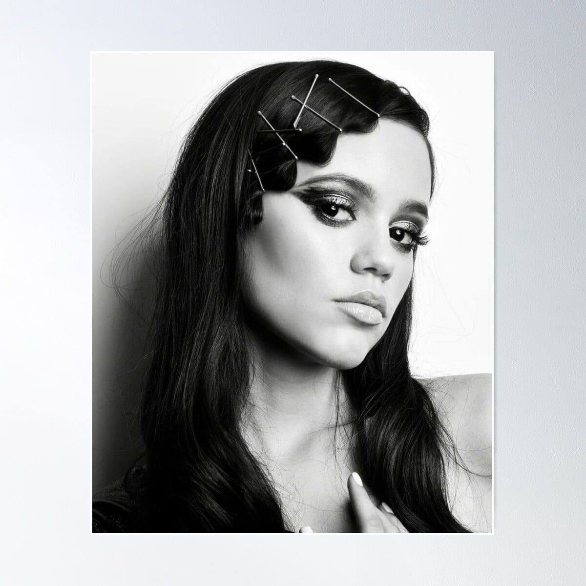 Jenna Ortega Fanart Poster Wall Art, Modern Wall Decor For Living Room ...