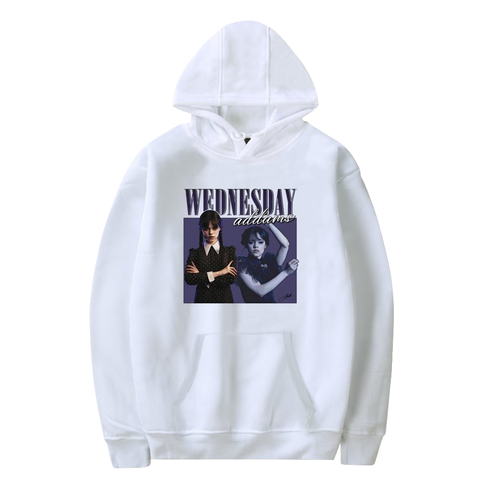 Jenna Ortega Merch Wednesday Addams Hoodie Long Sleeve Men Women Hooded ...