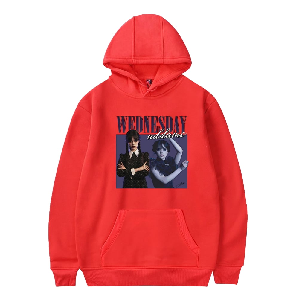 Jenna Ortega Merch Wednesday Addams Hoodie Long Sleeve Men Women Hooded ...