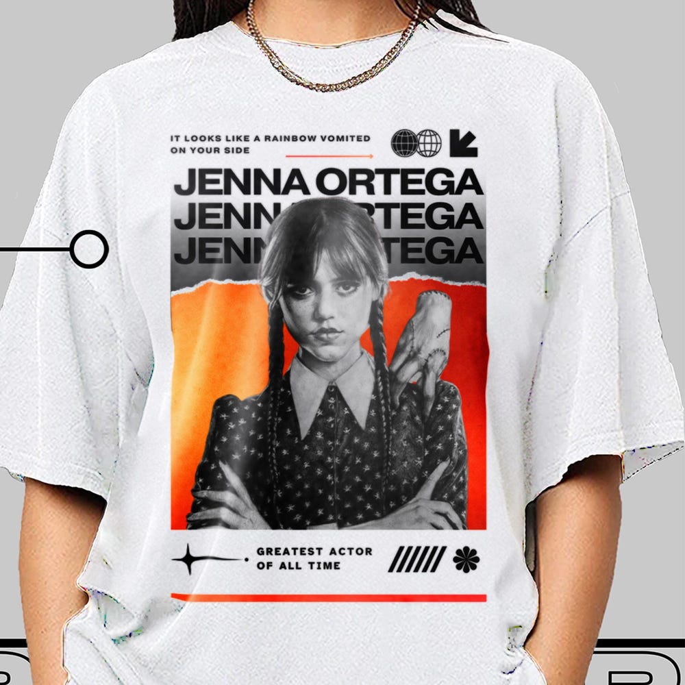 Jenna Ortega T-Shirt, Vintage Jenna Ortega Fan Shirt, Jenna Ortega Tee ...