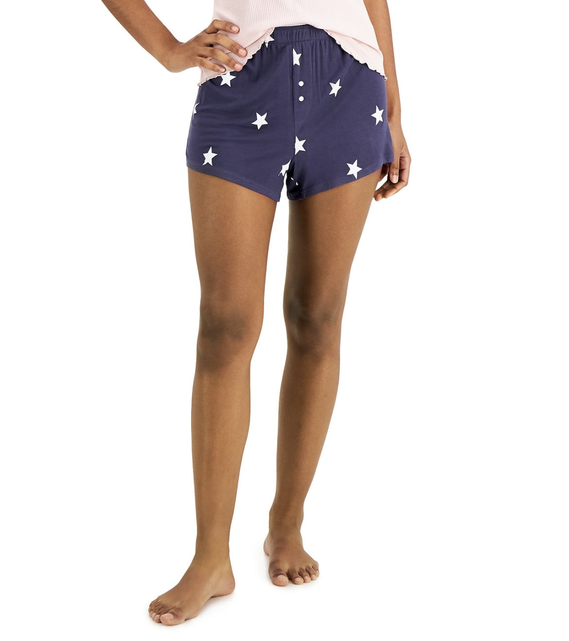 Jenni Women's 2-Pk. Core Boxer Shorts Nairb Striped Stars Size S ...