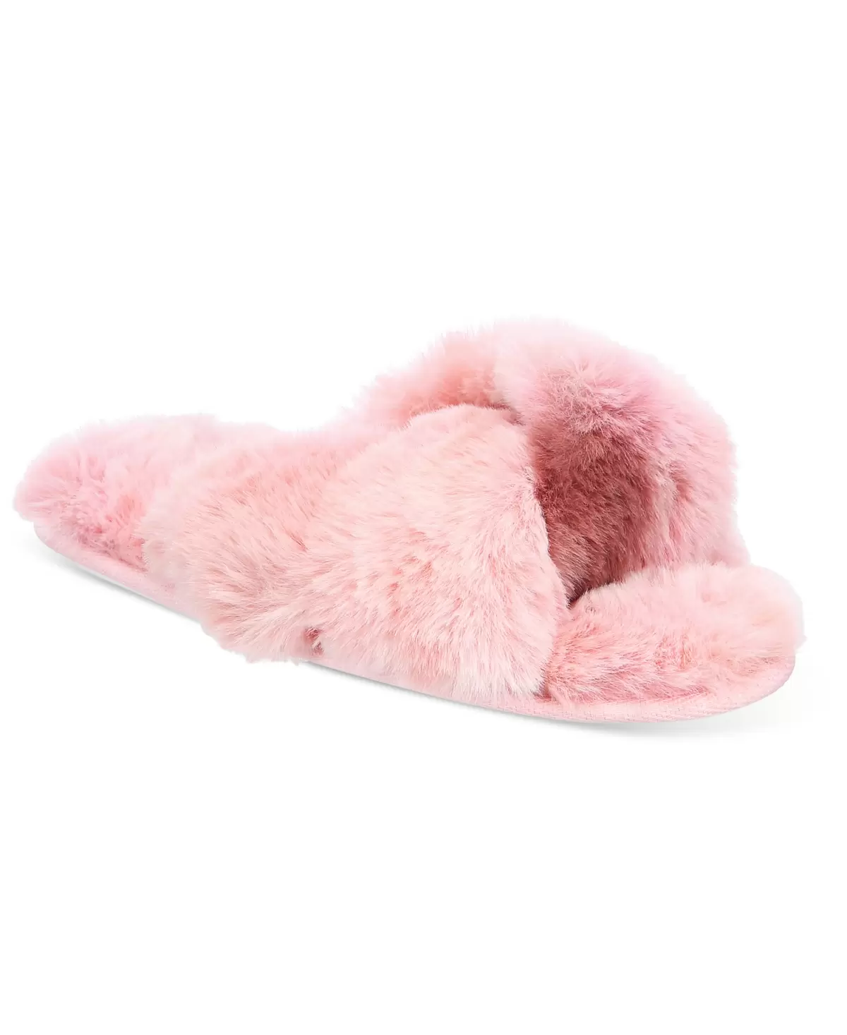 Jenni, Women’s Faux-Fur Solid Crossband Slippers, L (9-10), M (7-8 ...